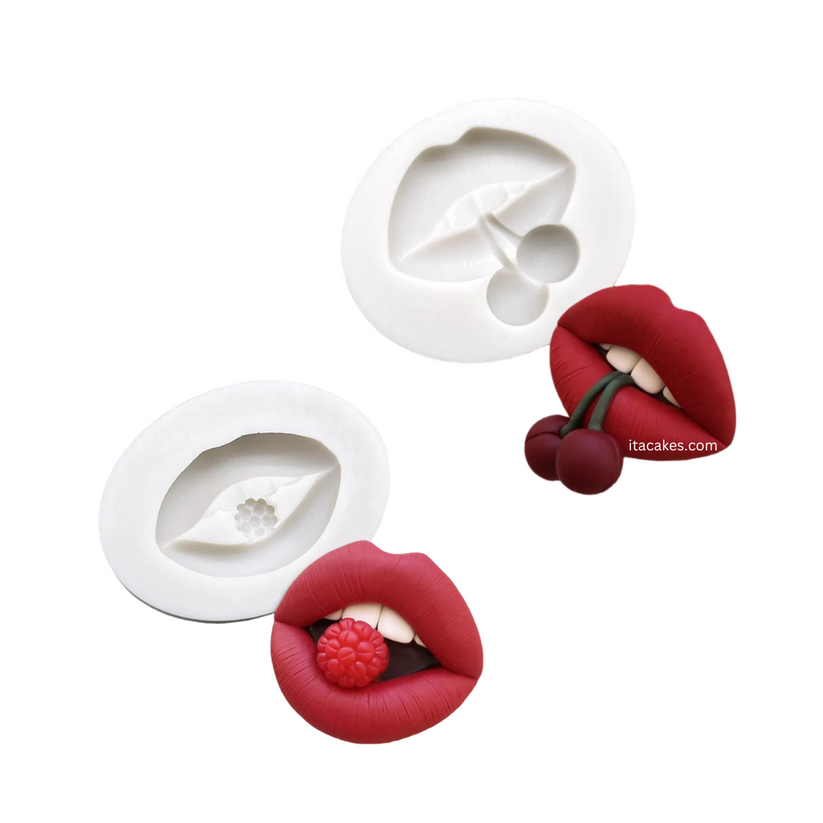 Lips With Cherry & Raspberry - Silicone Mold – itacakes.com
