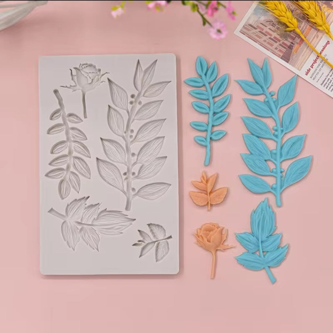 Rose Leaf Branch Twig Vine Tree - Silicone Mold – itacakes.com